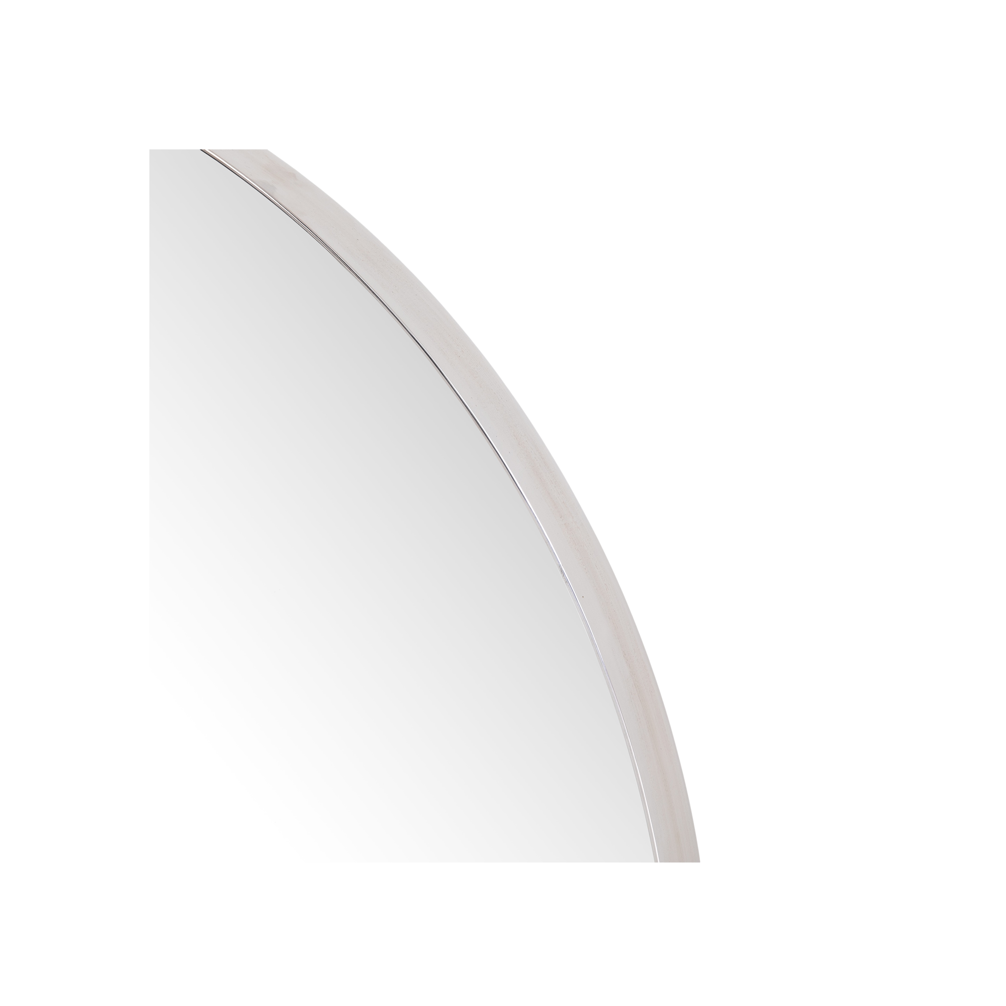 Bellvue Round Mirror (Shiny Steel - Large) – Mayker Interiors